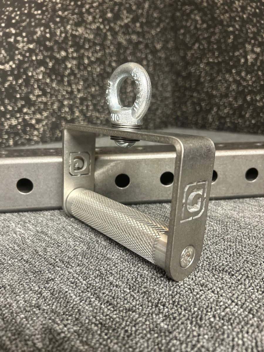 Fixed Roller D Handle by GymPin - STAINLESS STEEL