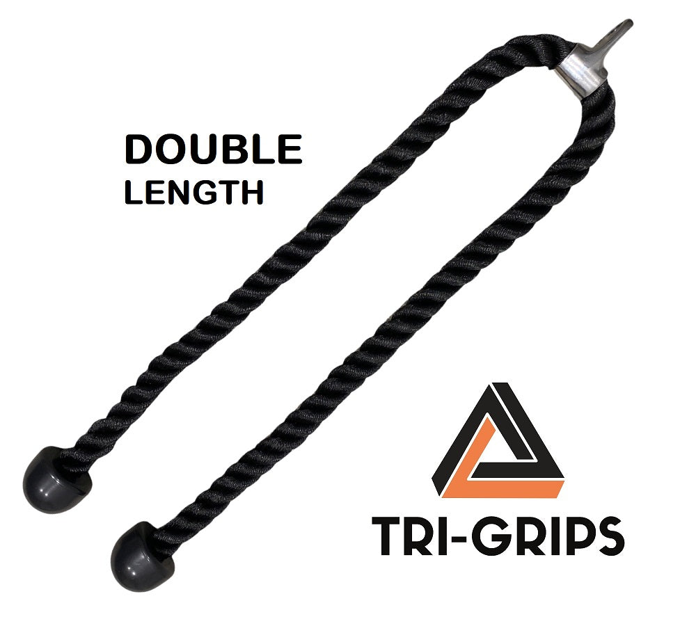 Tri-Grips Double Length ROPES | Tricep 1.4m LONG ROPES – GymPin